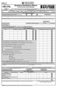 Form 1601-FQ