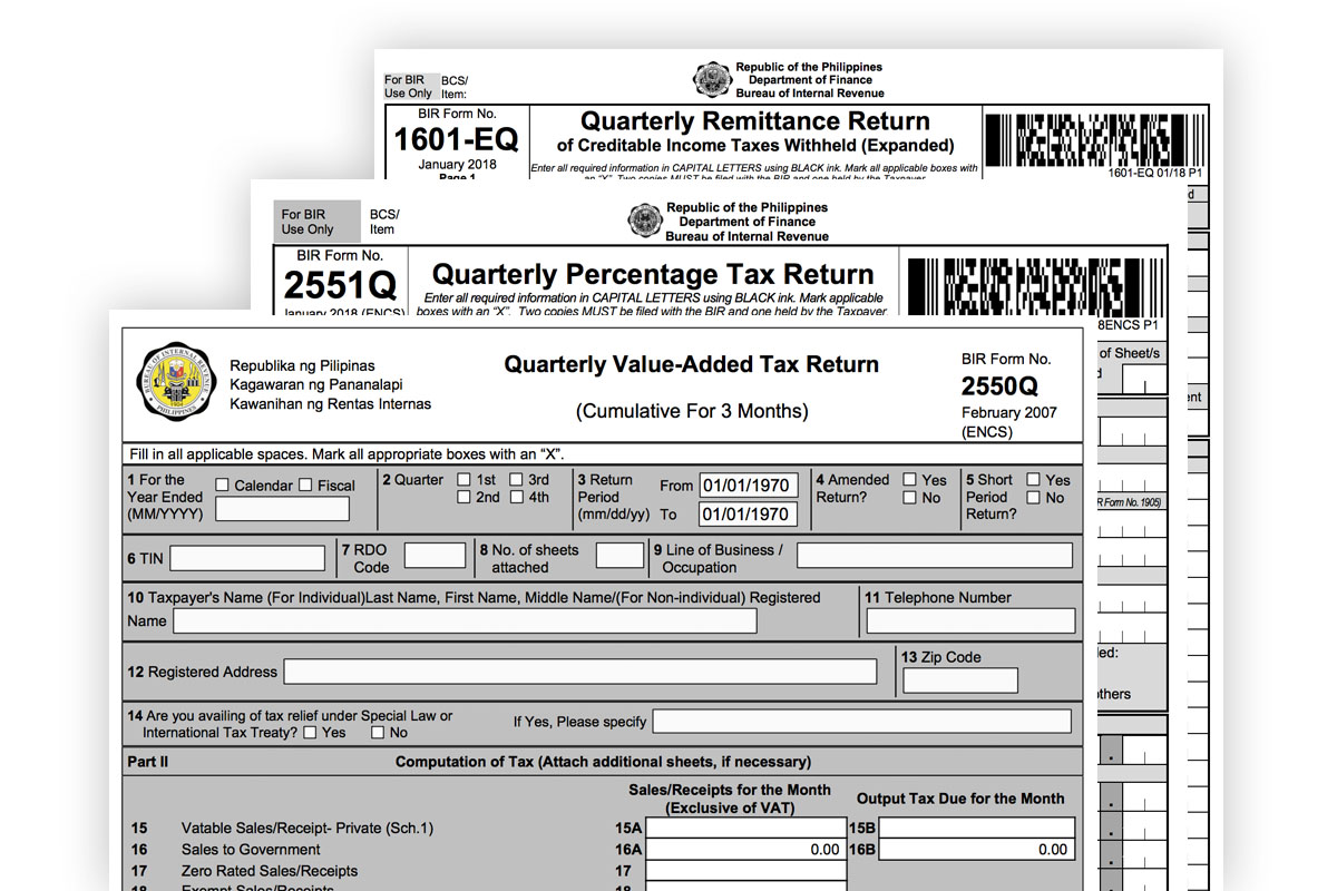 Filing for the 2nd quarter: 1601-EQ, 2550Q or 2551Q? - JuanTax