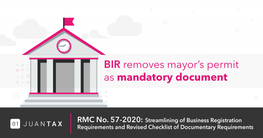 RMC No. 57-2020: Registration and Checklist of Requirements